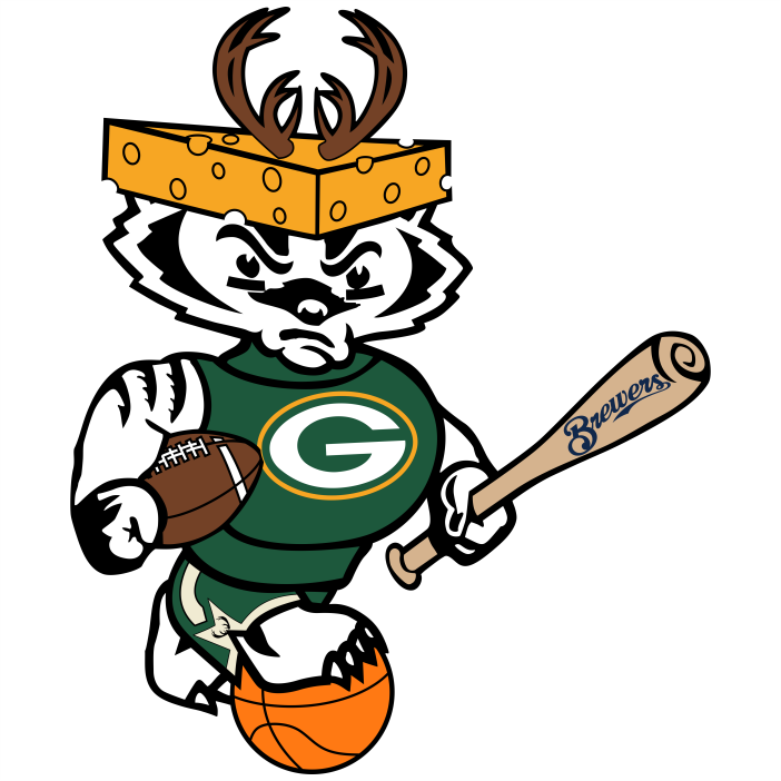 Wisconsin Badgers Bucky Badger Packer Wall Plaque | Carved Signs