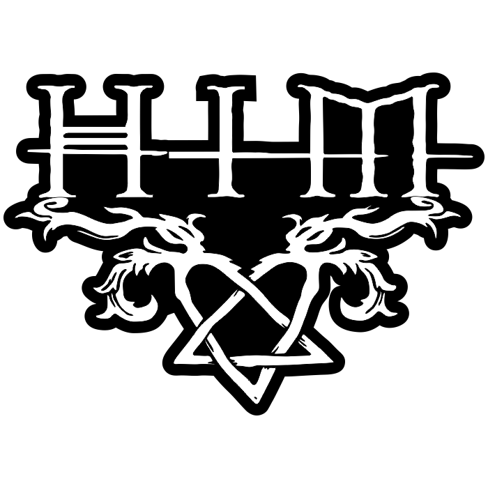 him logo text